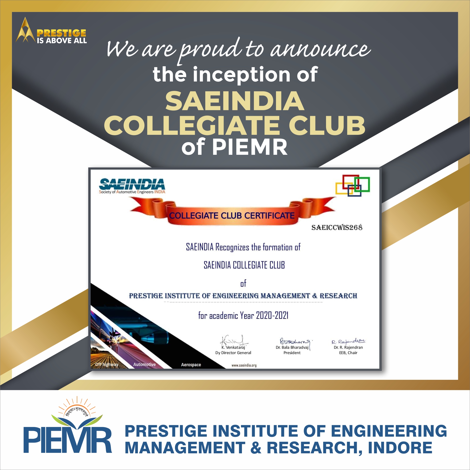 Prestige Institute Of Engineering Management And Research – Prestige ...